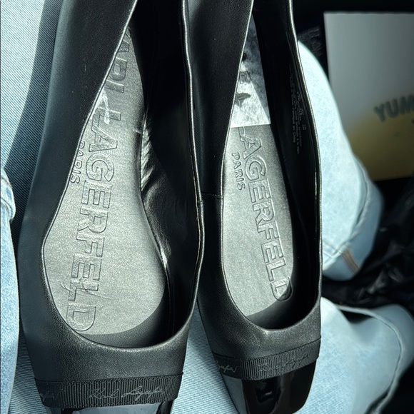 Karl Lagerfeld | Shoes | Karl Lagerfeld Black Flats Timeless Design ...